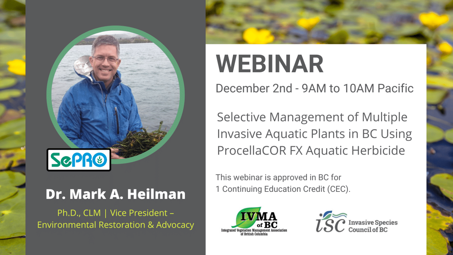 Selective Management of Multiple Invasive Aquatic Plants in BC Using ...